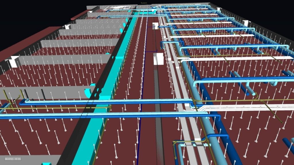 LOD 350 BIM MEP Coordination for Tight Raised Floor Areas